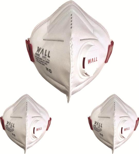 Wall Респиратор универсальный, FFP3, размер Универсальный, 3 шт. купить на OZON по низкой цене ...