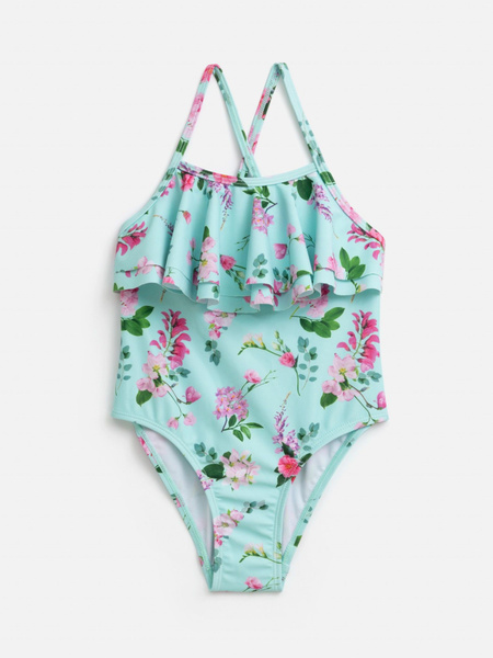 Купальник слитный Девочки Acoola бирюзовый, розовый Повседневный, Пляжный, размер 98, 104 ...