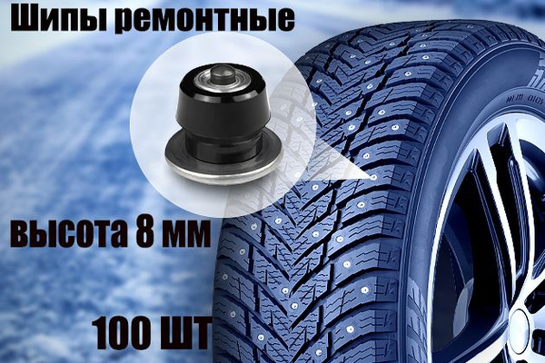 ROSSVIK Шипы ремонтные Р12-8 высота 8мм Упаковка 100шт купить c доставкой на OZON по низкой цене ...