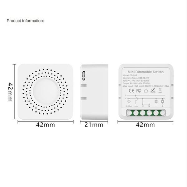 (T I N M) 1 PCS Tuya WiFi Smart Dimmers Switch Module Dimmer ...