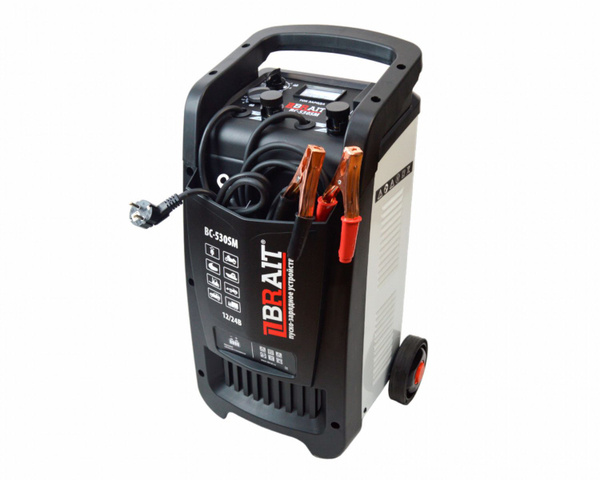 Устройство пуско-зарядное BRAIT BC-530SM (12/24 В, 30-800Ач; 3 кВт, 64/70А: пуск 10,5 кВт, 500А ...