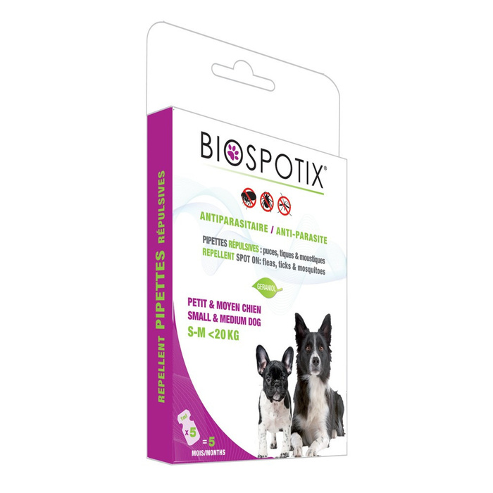 Биоспотикс капли от блох для собак мелких и средних пород / Biospotix ...
