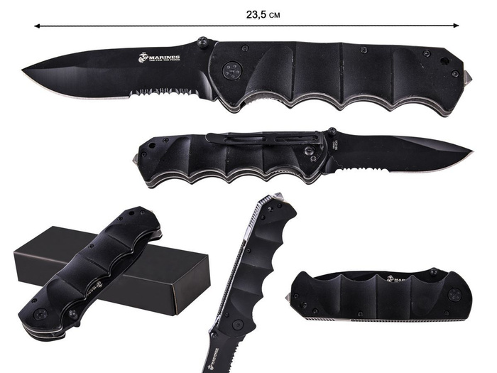 Нож Морской пехоты USMC UC3195 Desert Warrior Pocket Knife Black (США ...