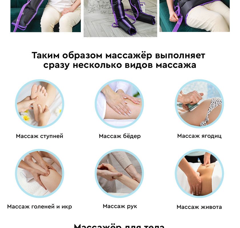 PLANTA Профессиональный компрессионный лимфодренажный массажер для тела ...