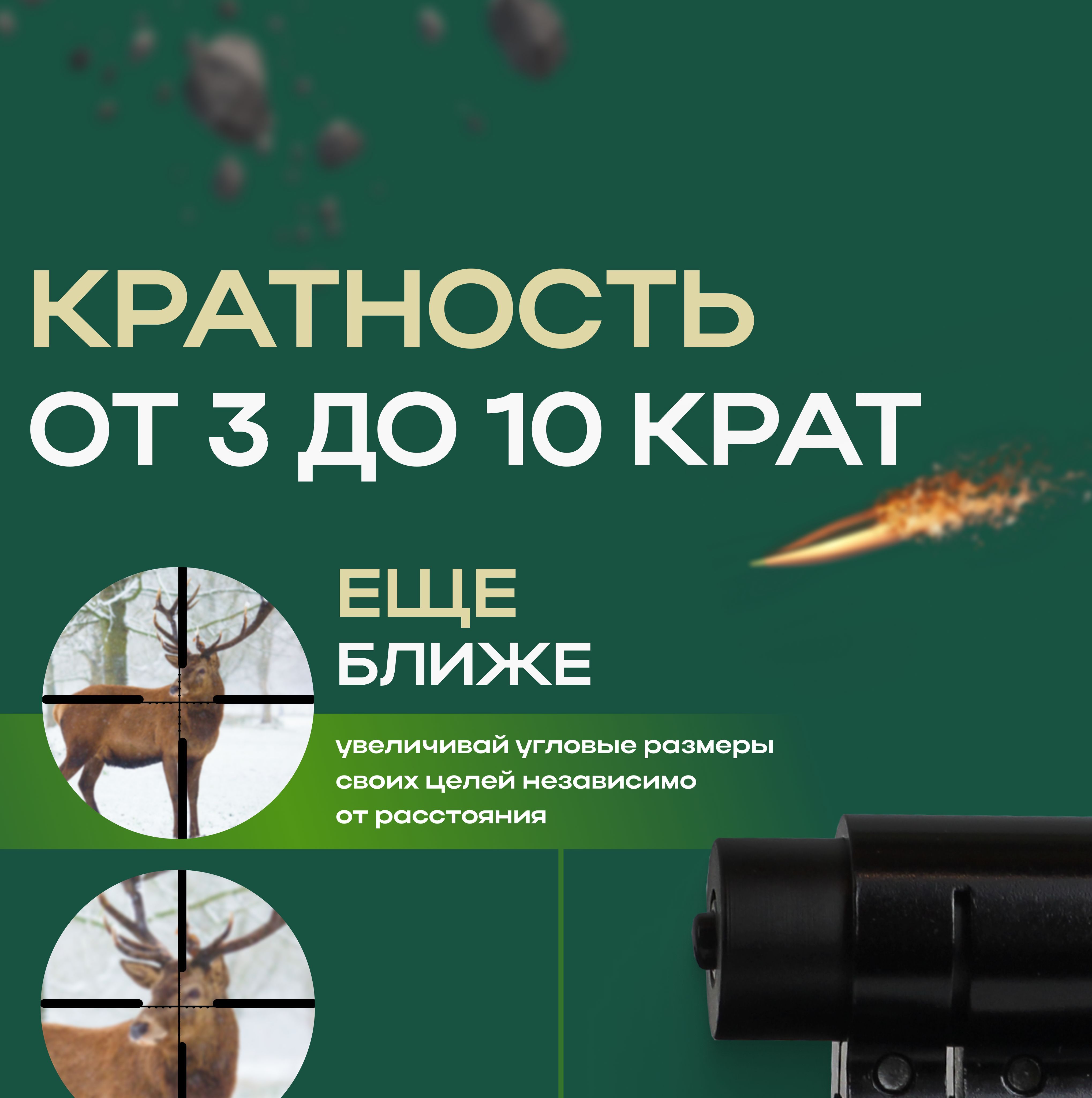 Оптический прицел BRUT STORE c лазерным целеуказателем для пневматической винтовки, охоты. ЛЦУ ...