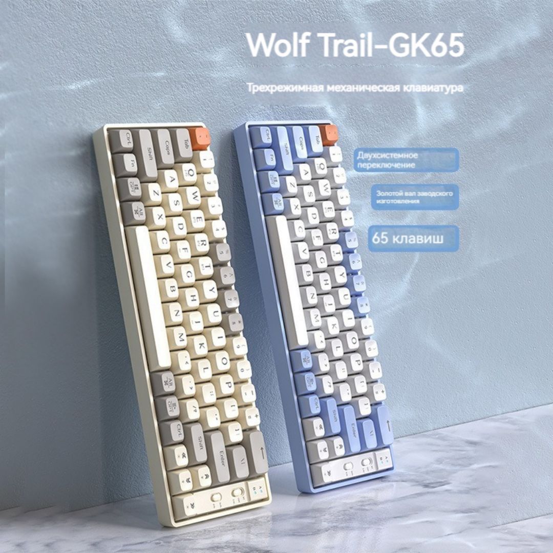 Механическая клавиатура CHOOSEME LANGTU-GK65-混光（金轴） купить по низкой ...