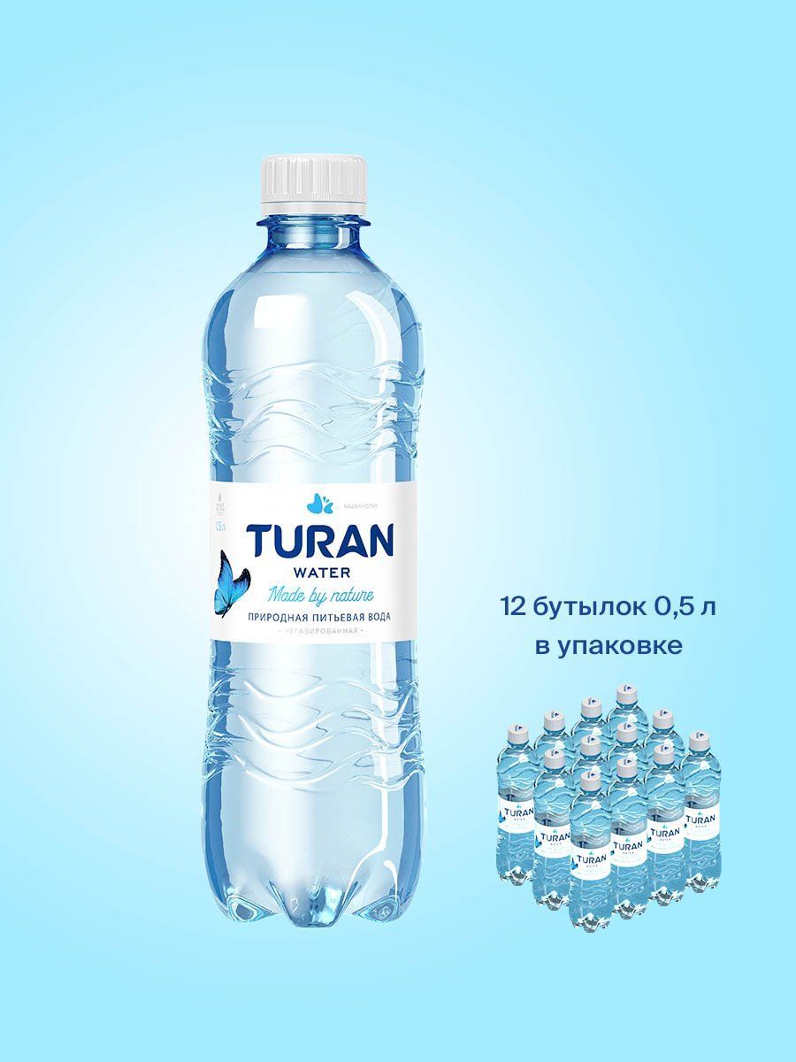 Вода питьевая негазированная Turan 0,5 л (упаковка 12 шт) купить на ...