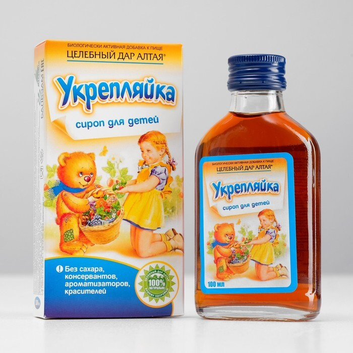 Сироп для детей Укрепляйка Целебный Дар Алтая, БАД, флакон 100 мл ...