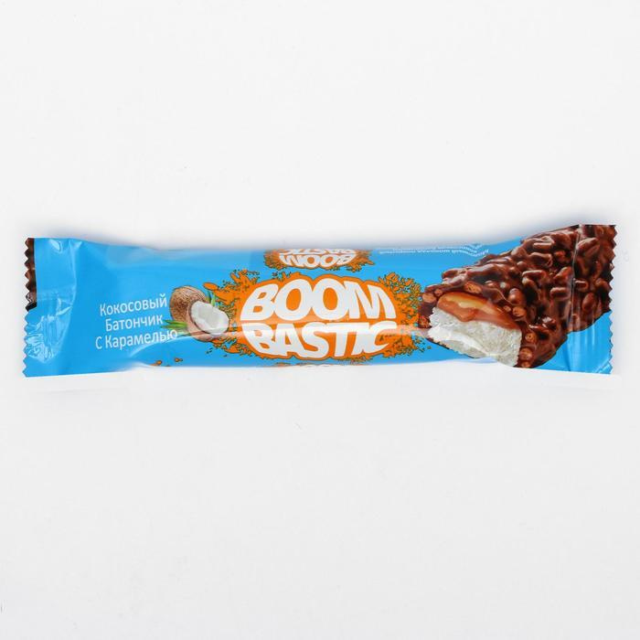 Батончик кокосовый Boombastic в молочном шоколаде и хрустящим рисом, 35 ...