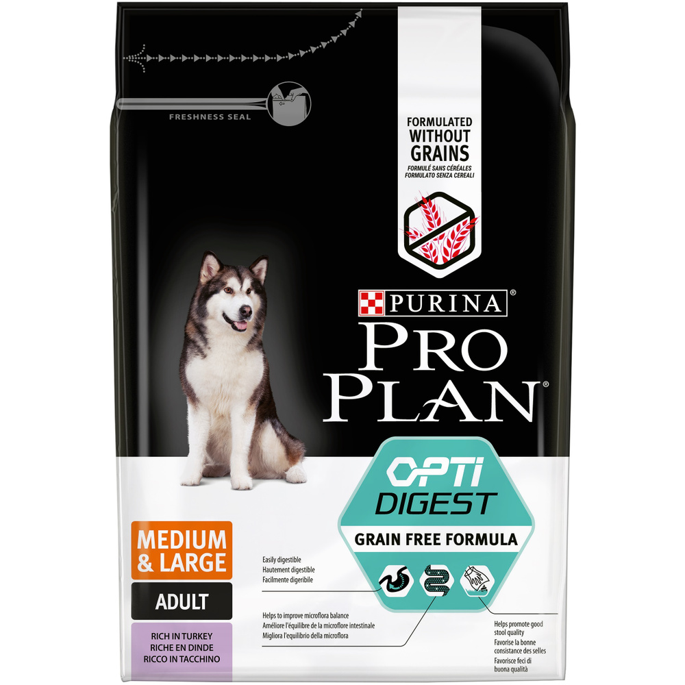 Pro Plan корм для взрослых собак средних пород, беззерновой ...