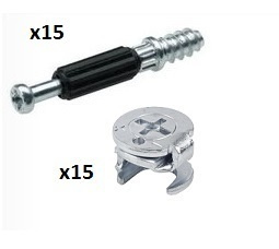 Мебельная эксцентриковая стяжка (шток + эксентрик) Minifix для плит ...