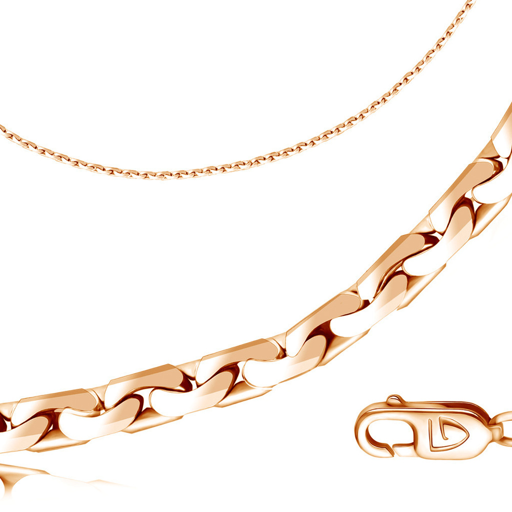 Бронницкий ювелир Цепочка серебряная автоматного плетения "Якорная ...