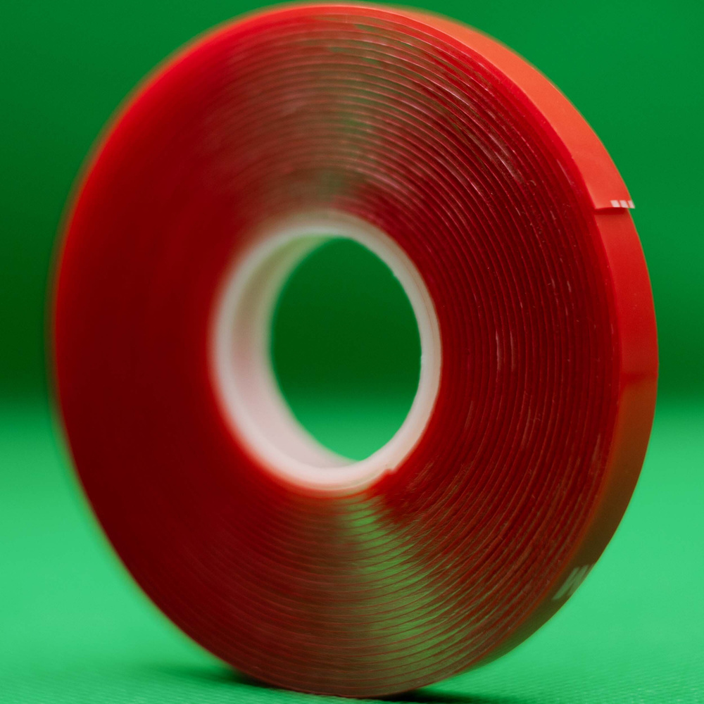 Двухсторонний скотч акриловый 3M 9 мм. х 5 м х 0.8 мм, прозрачный ...