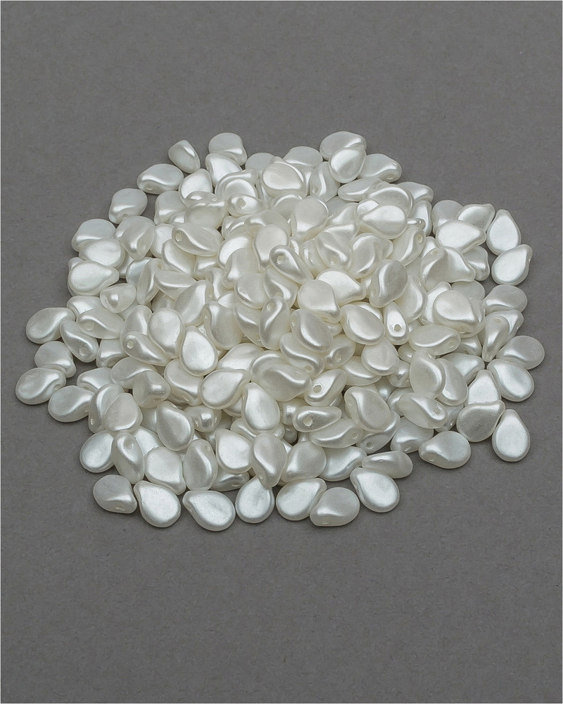 Стеклянные чешские бусины, Pip Beads, 5х7 мм, цвет Alabaster Pastel ...