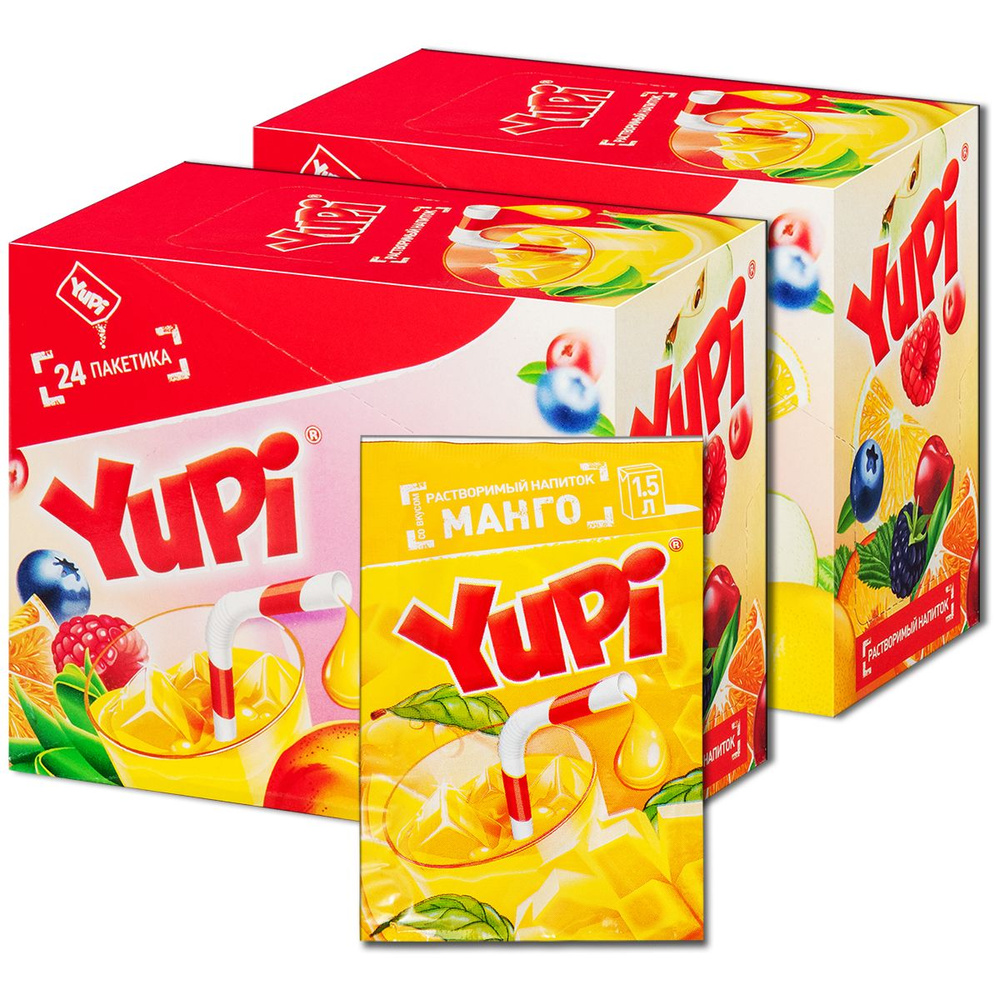 Растворимый напиток YUPI (Юпи) Манго, 48 шт. - купить с доставкой по ...