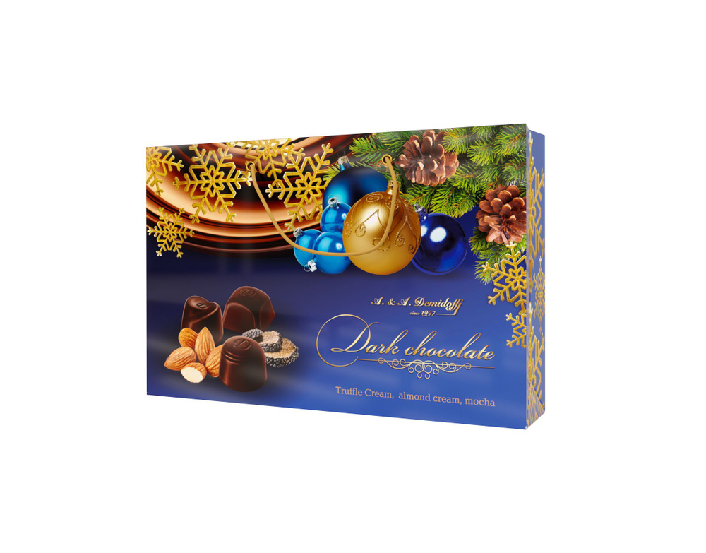 Новогодний подарок конфеты "Новый Год Демидов" 284гр трюфель, миндаль ...