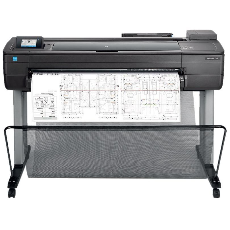 Принтер HP DesignJet T730, Цветной, Монохромный печать, купить по ...