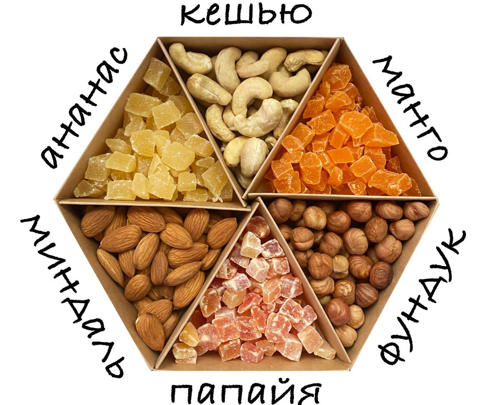 Ассорти орехов и цукатов, подарочный набор - купить с доставкой по ...