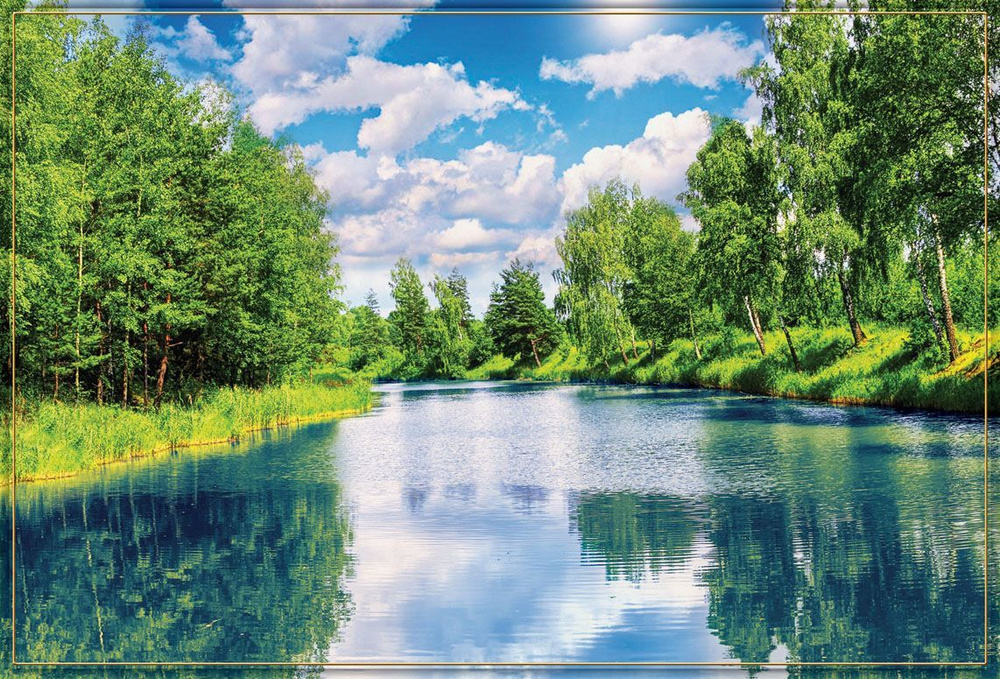 Фотообои Vostorg № 212 Лесное озеро 294х201см - купить по выгодной цене ...
