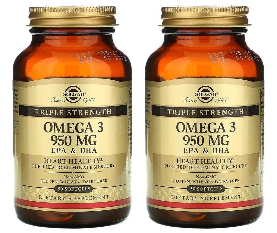 Solgar Triple Strength Omega-3 950 Mg ЕРА & DHA (Солгар Тройная Омега-3 ...