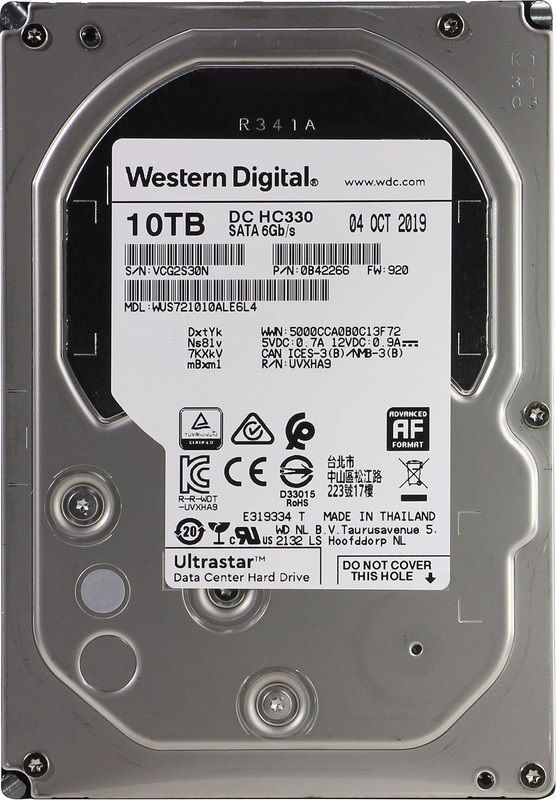 10 ТБ Внутренний жесткий диск Hitachi WD Ultrastar DC HC330 ...
