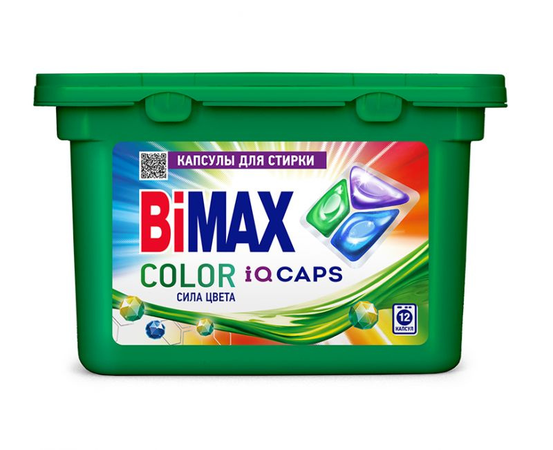 Капсулы для стирки BiMAX COLOR, 12 шт - купить с доставкой по выгодным ценам в интернет-магазине ...
