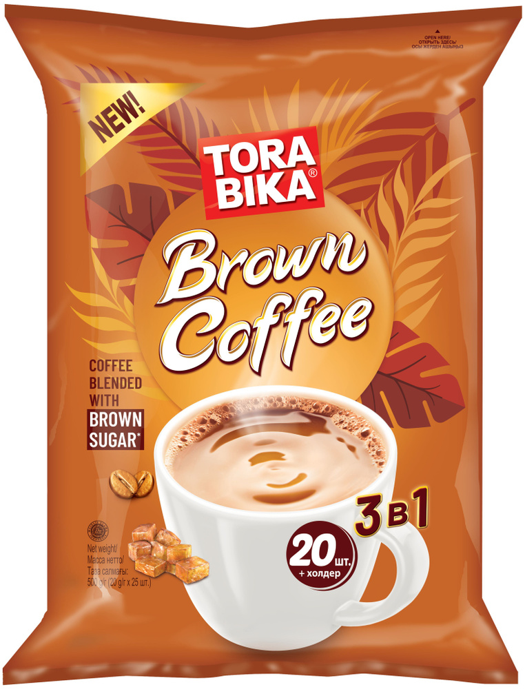Кофейный напиток TORA BIKA Brown Coffee 500 г, 20 шт - купить с ...