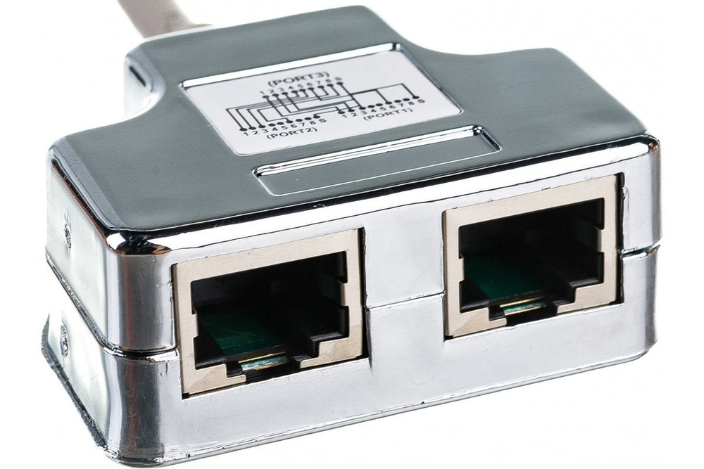 Y-адаптер TWT 2 компьютерных порта, экранированный, категория 5е Y-E2-E2-S - купить по низкой ...