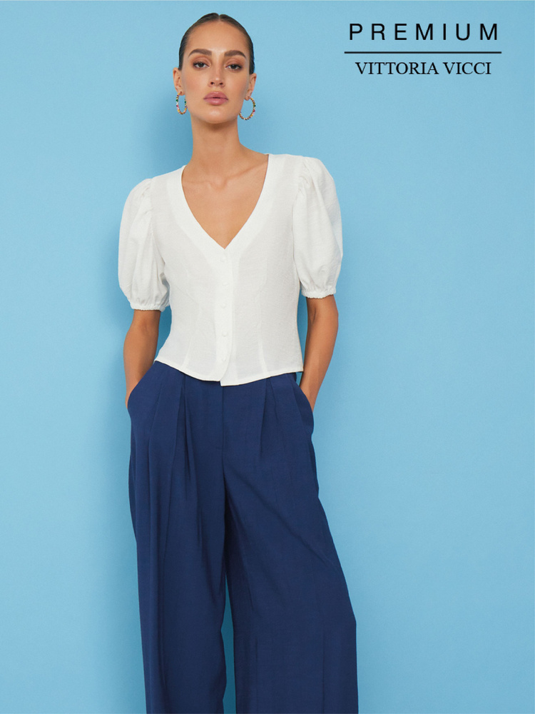 Блузка VITTORIA VICCI - купить с доставкой по выгодным ценам в интернет-магазине OZON (1134177658)