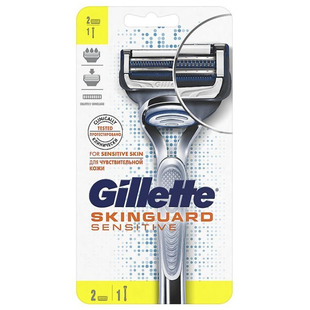 Gillette Бритвенный станок SkinGuard Sensitive, 2 кассеты. - купить с ...