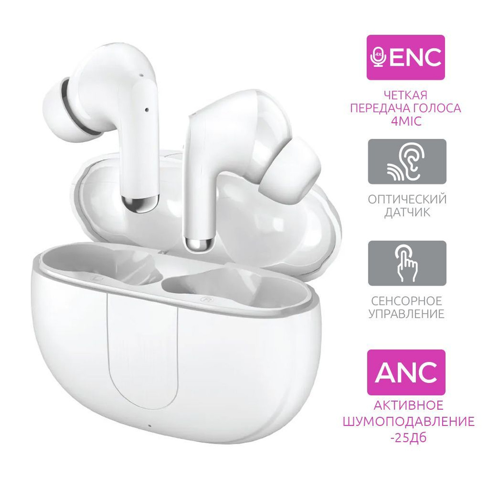 Наушники Внутриканальные OLMIO TWS с активным шумоподавлением TWE-020 ...