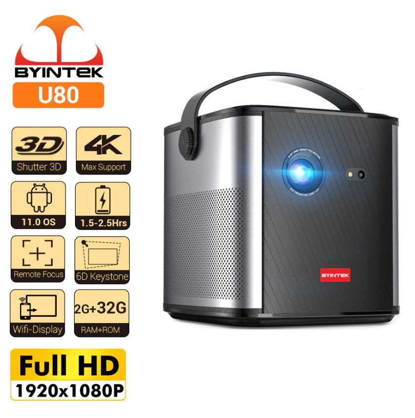 Проектор BYINTEK U80 (3LED, 3D, Android, 15 Ач) купить по доступной цене с доставкой в интернет ...