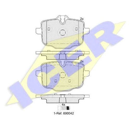 Колодки тормозные Icer 182005200 для BMW 5 серия F10,F11, 6 серия F06 ...