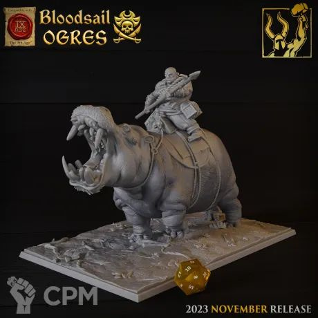 Warhammer Ogre Hippo Rider 1/Огр-наездник на Бегемоте 1 - купить с ...