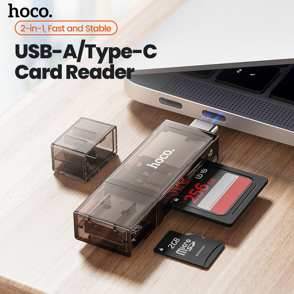 Картридер Usb C Usb A 2 0 для карт памяти Tf Sd два входа Type C