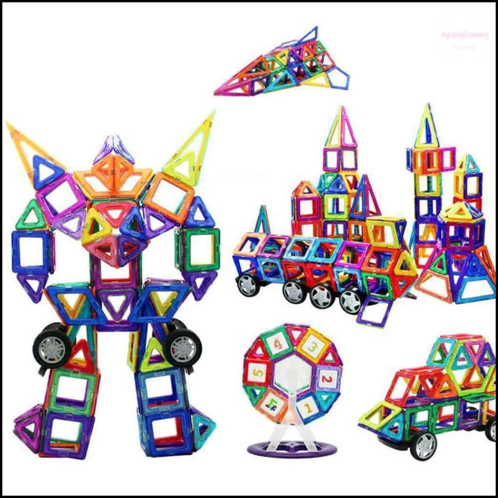 Магнитный конструктор Магникон "Гений" , 252 деталей.-Engraving ...