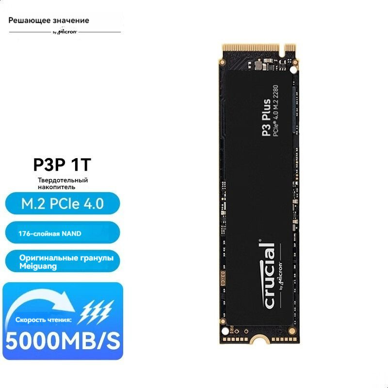 1 ТБ Внутренний SSD-диск Crucial BS/Crucial P3P (Crucial P3 PLUS 1TB ...
