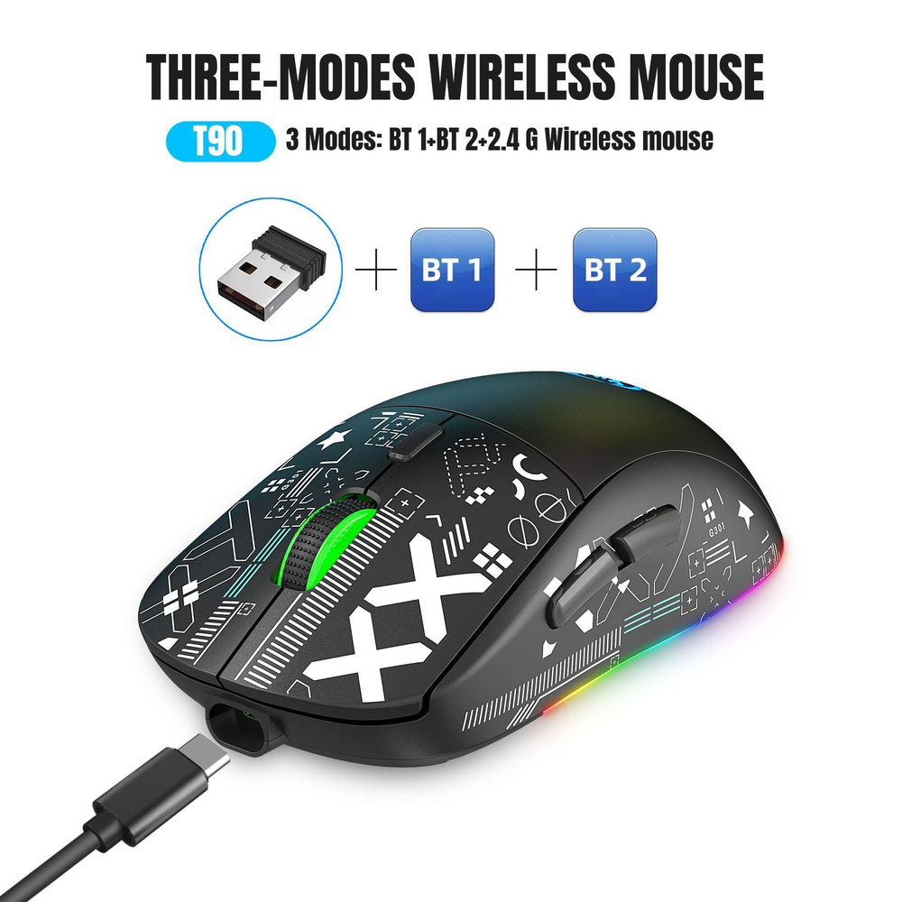 Игровая мышь беспроводная BluetoothMouse-B, черный - купить по выгодной ...