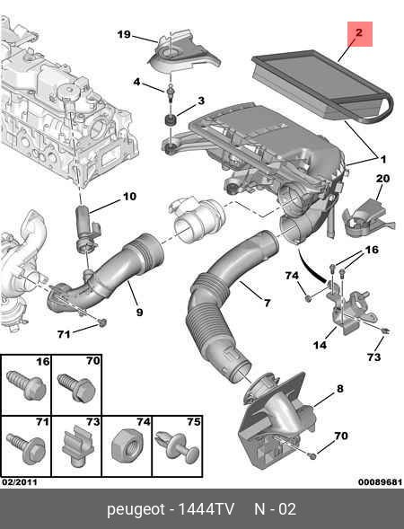 Фильтр воздушный Citroen/Peugeot 1444.TV - купить по выгодным ценам в ...