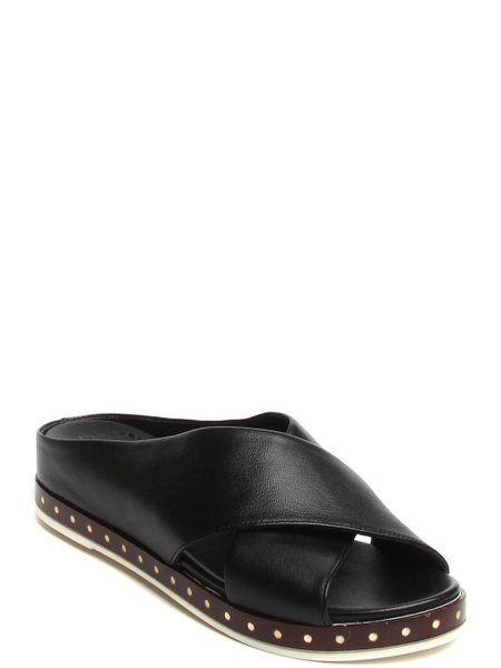 Шлепанцы Женский Milana, размер 36 Натуральная кожа Круглый нос, Толстая подошва Без каблука 6 ...