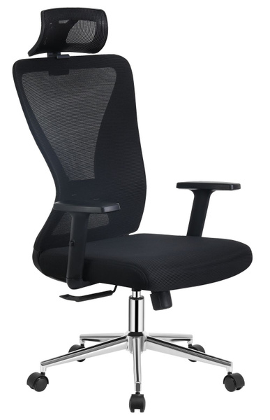 Эргономичное кресло Everprof Joy Сетка Black - компьютерное офисное, с подголовником и ...