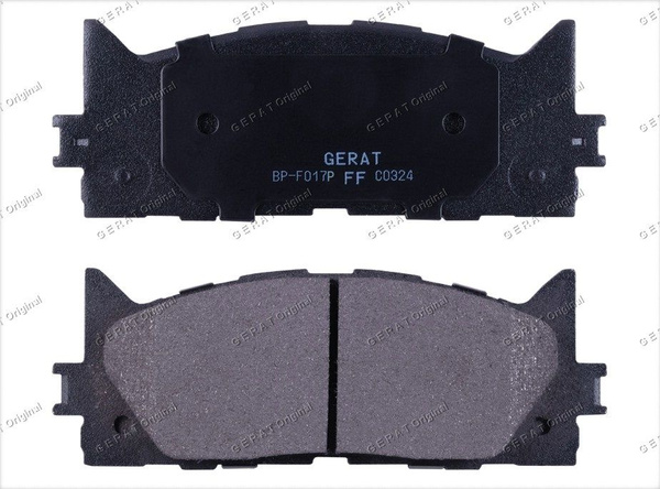 Gerat Колодки тормозные дисковые Передние, арт. BP-F017P купить на OZON ...