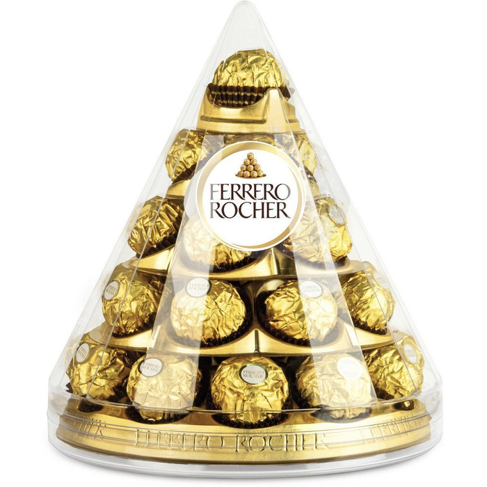 Конфеты хрустящие в коробке Ferrero Rocher, из молочного шоколада, с ...