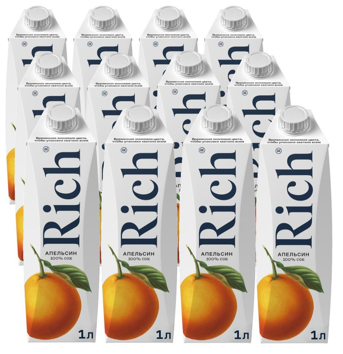 Сок Rich (Рич) Апельсиновый 1 л по 12 шт - купить с доставкой по ...