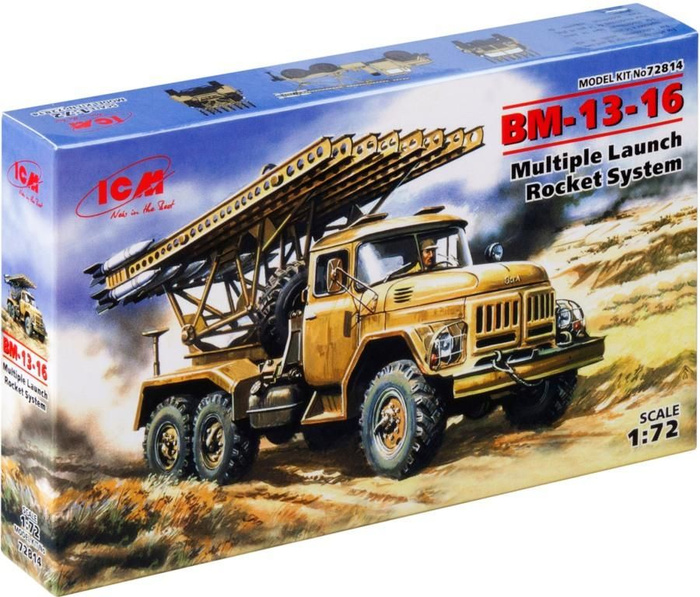72814 ICM Сборная модель советской РСЗО БМ-13-16 на базе шасси Зил-131 ...