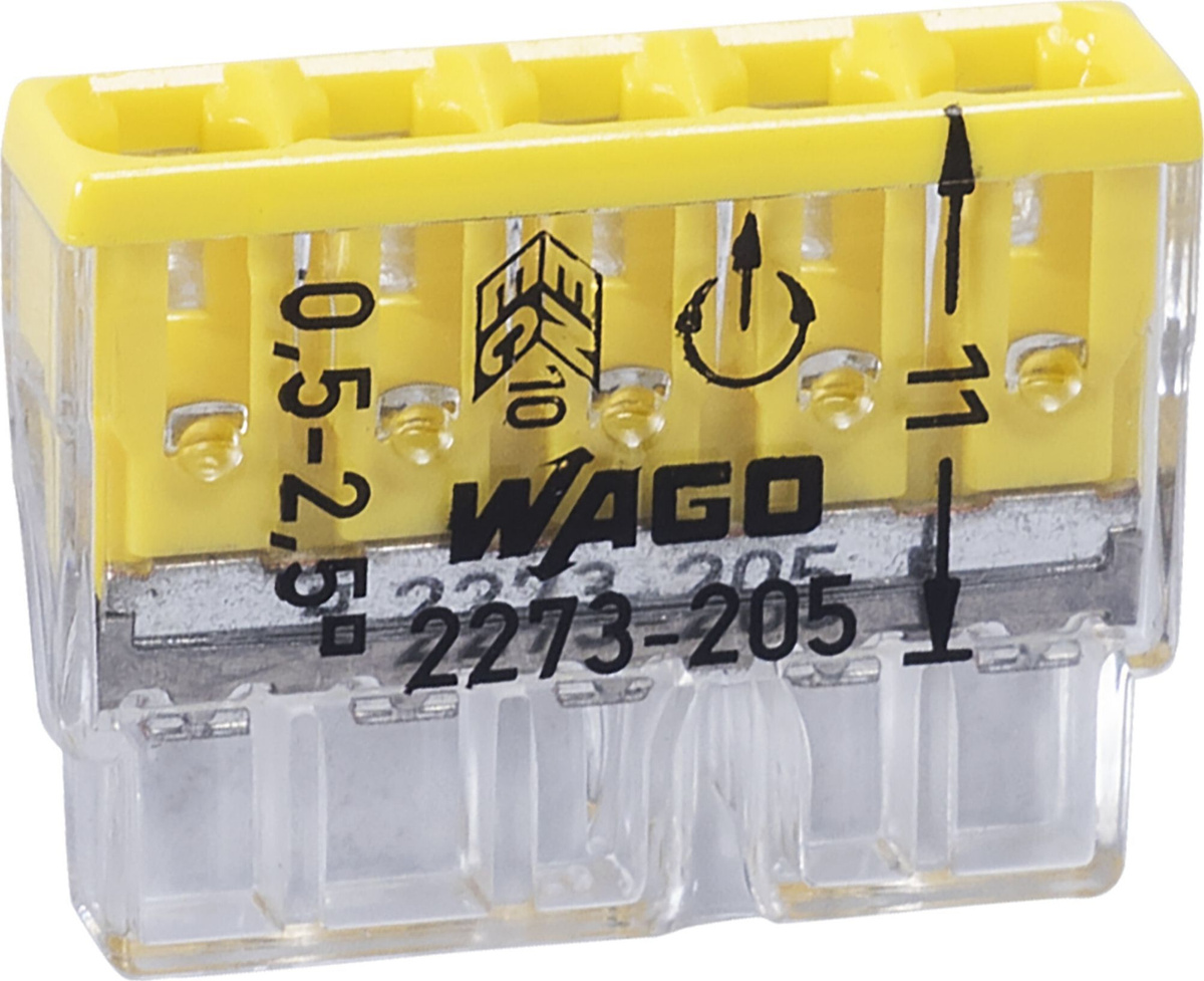 Клемма Wago (2273-203) 3-х проводная, 100 шт. - купить с доставкой по ...