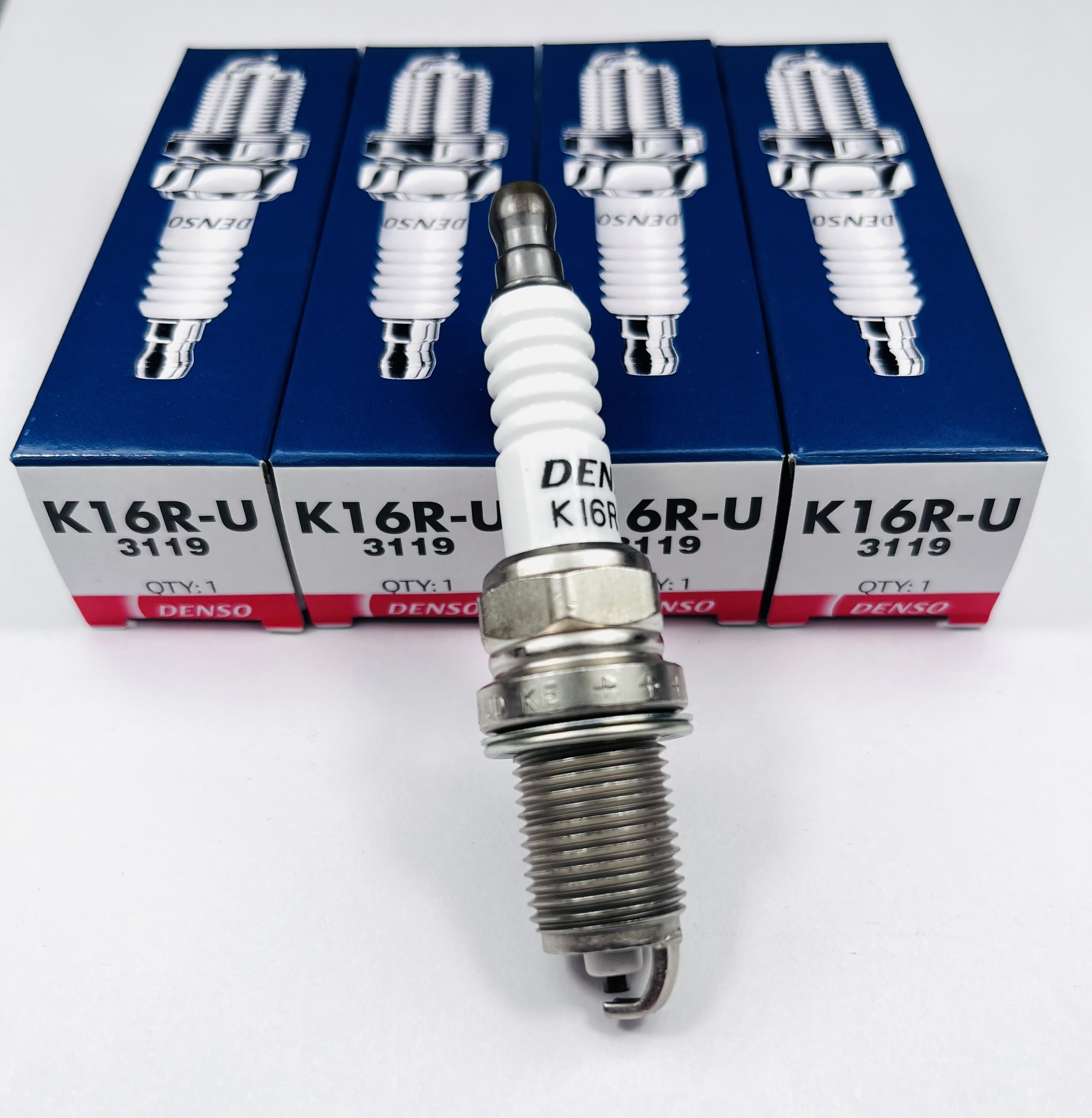 DENSO Свеча зажигания арт. K16R-U, 4 шт v, 4 шт. купить на OZON по ...