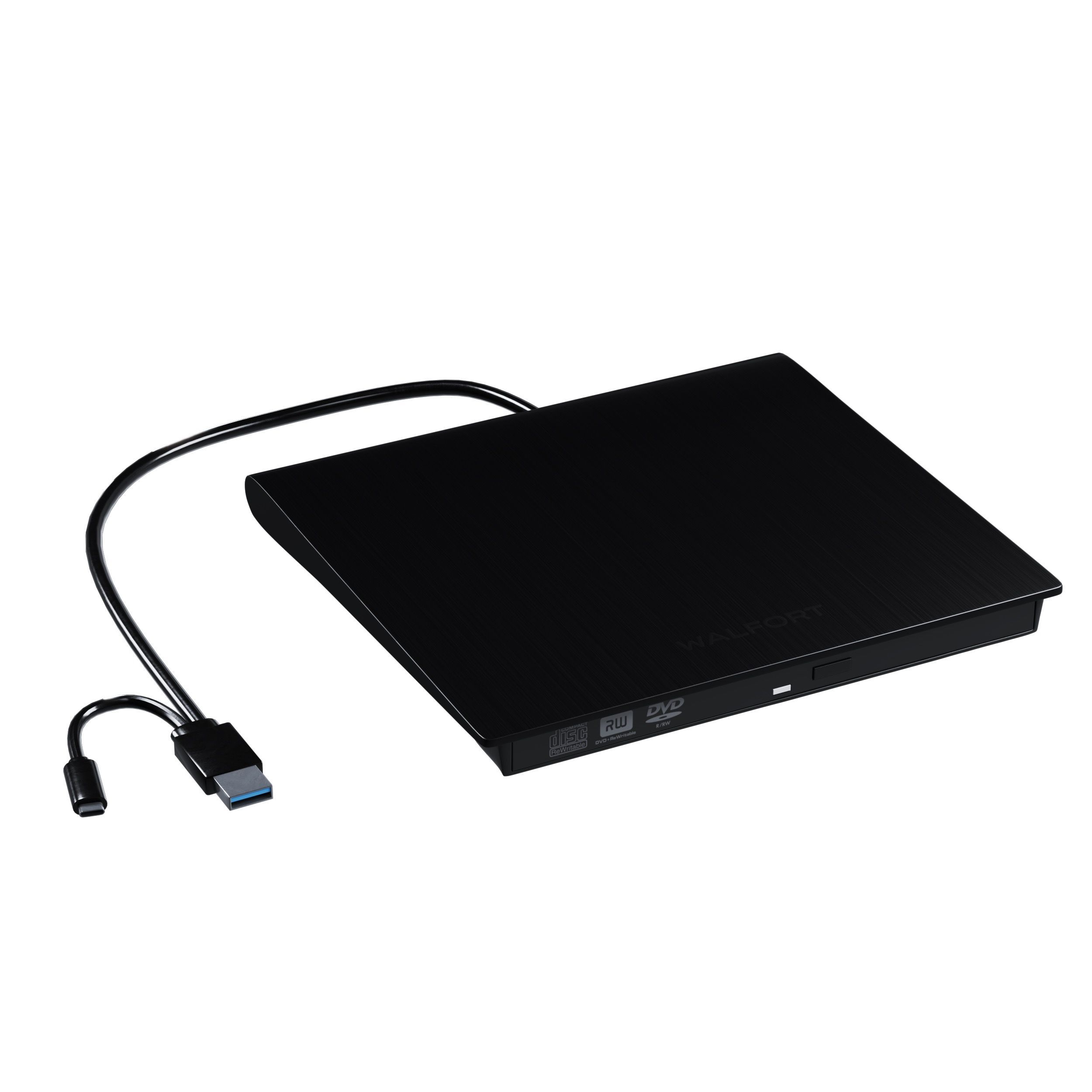 Дисковод для ноутбука внешний CD / DVD - USB 3.0 карбон черный ...
