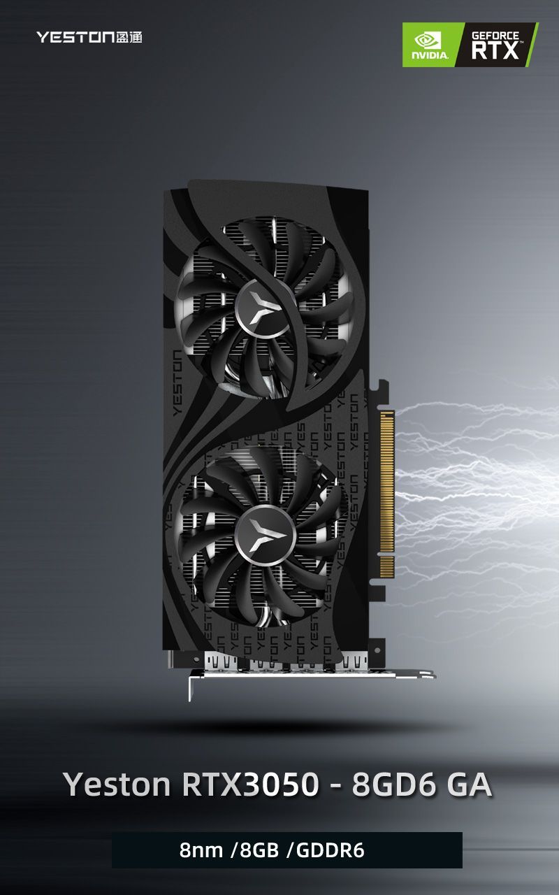 Видеокарта YESTON GeForce RTX 3050, 8 ГБ GDDR6 - купить по низким ценам ...