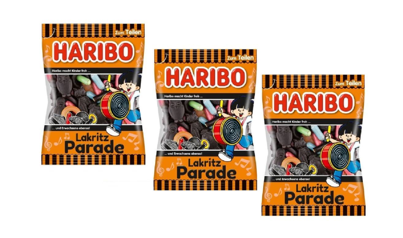 Мармелад жевательный Haribo Lakritz Parade (Лакричный Парад), ( 3 уп. х ...